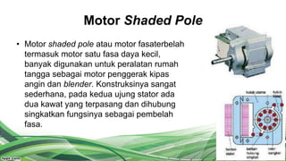 Motor Induksi 1 phase | PPTX