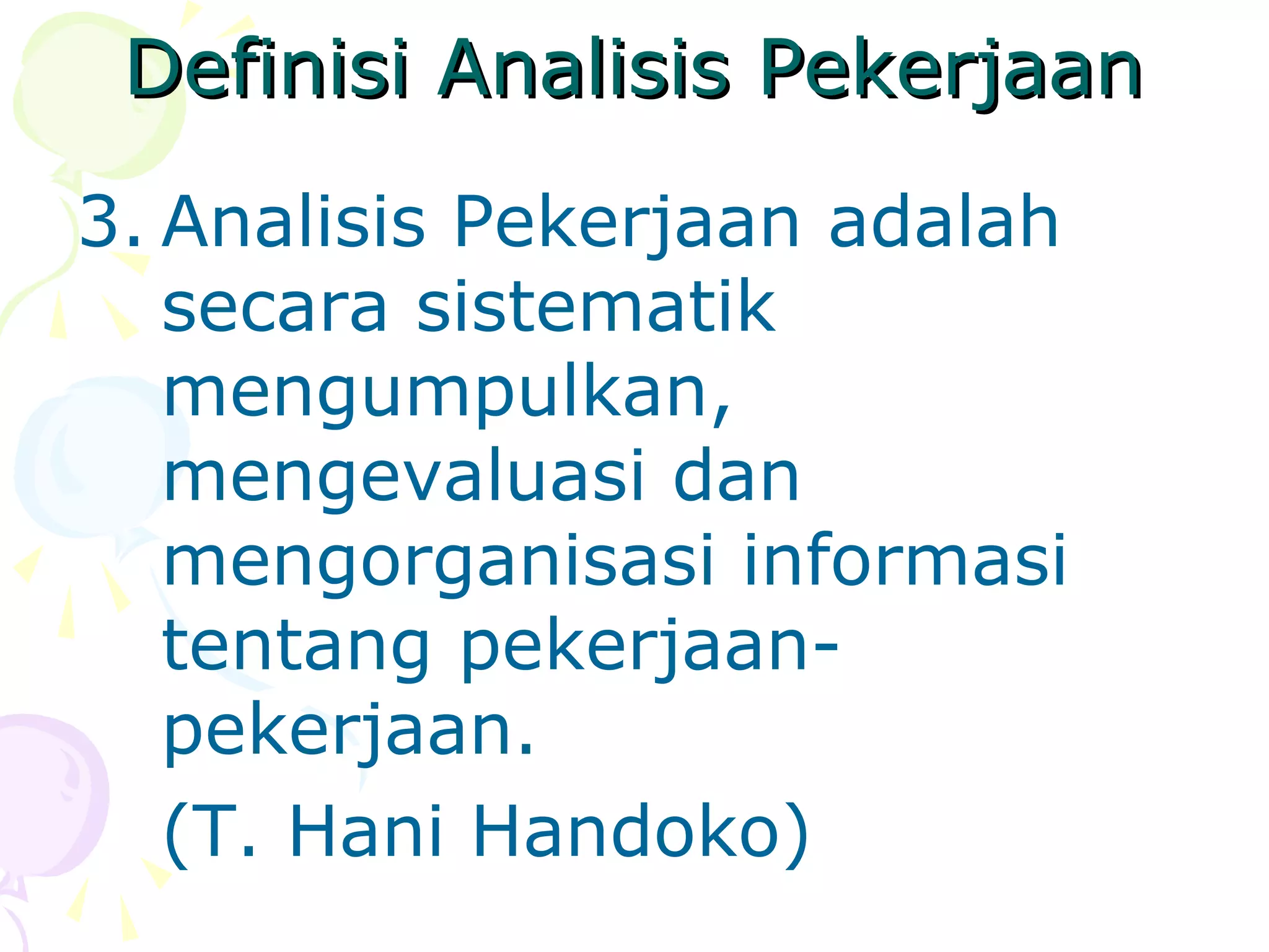 Analisis Pekerjaan//Jabatan | PPT