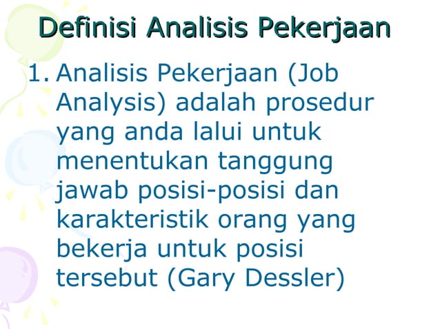 Analisis Pekerjaan//Jabatan | PPT