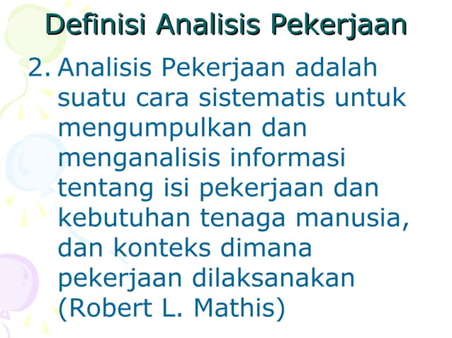 Analisis Pekerjaan//Jabatan | PPT
