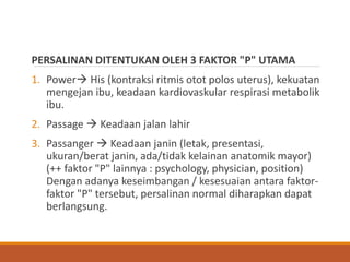 Kuliah penyegaran parturition, 7 cardinal movements, pelvimetri | PPTX