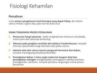 Kuliah penyegaran parturition, 7 cardinal movements, pelvimetri | PPTX