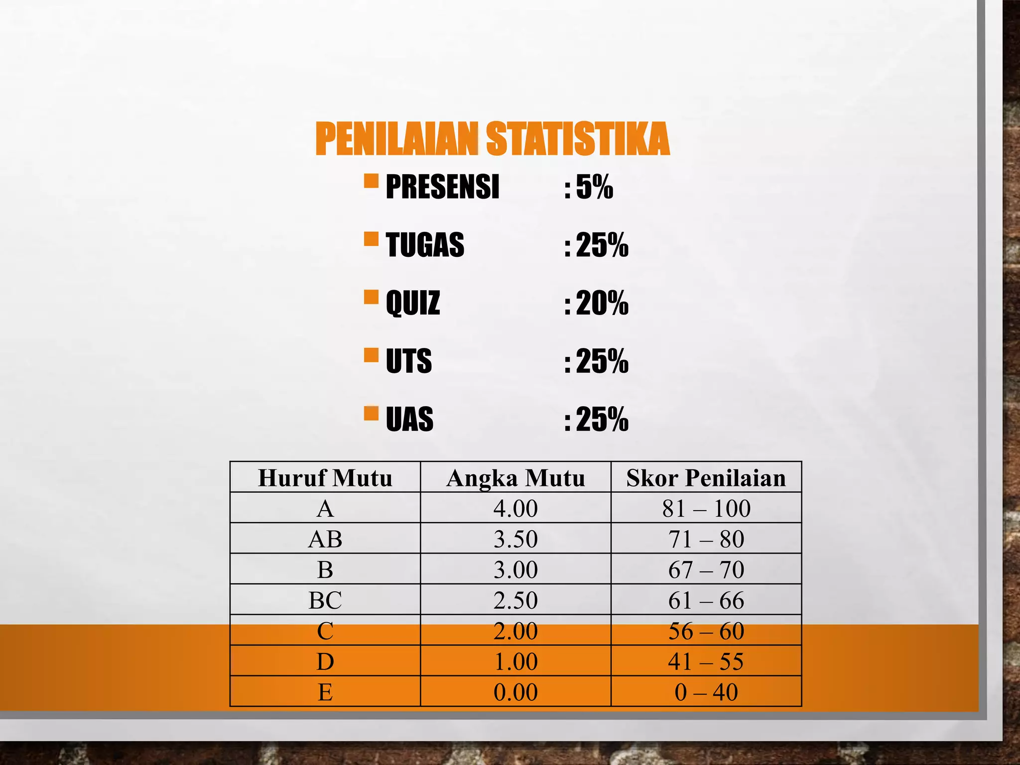 kuliah perdana STATISTIKA.ppt