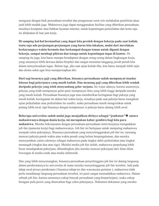 Kuliah sambil bekerja | DOCX