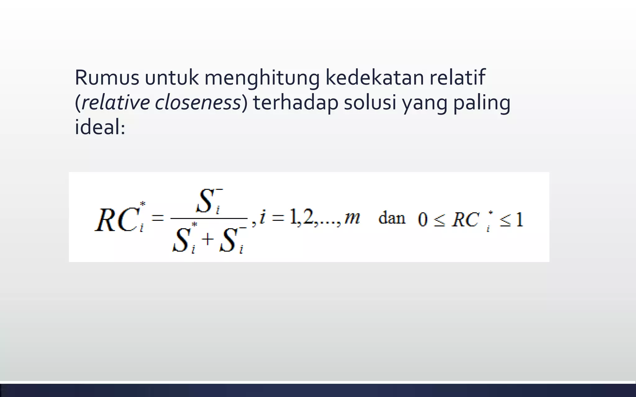 Kuliah SPK : Metode TOPSIS | PDF