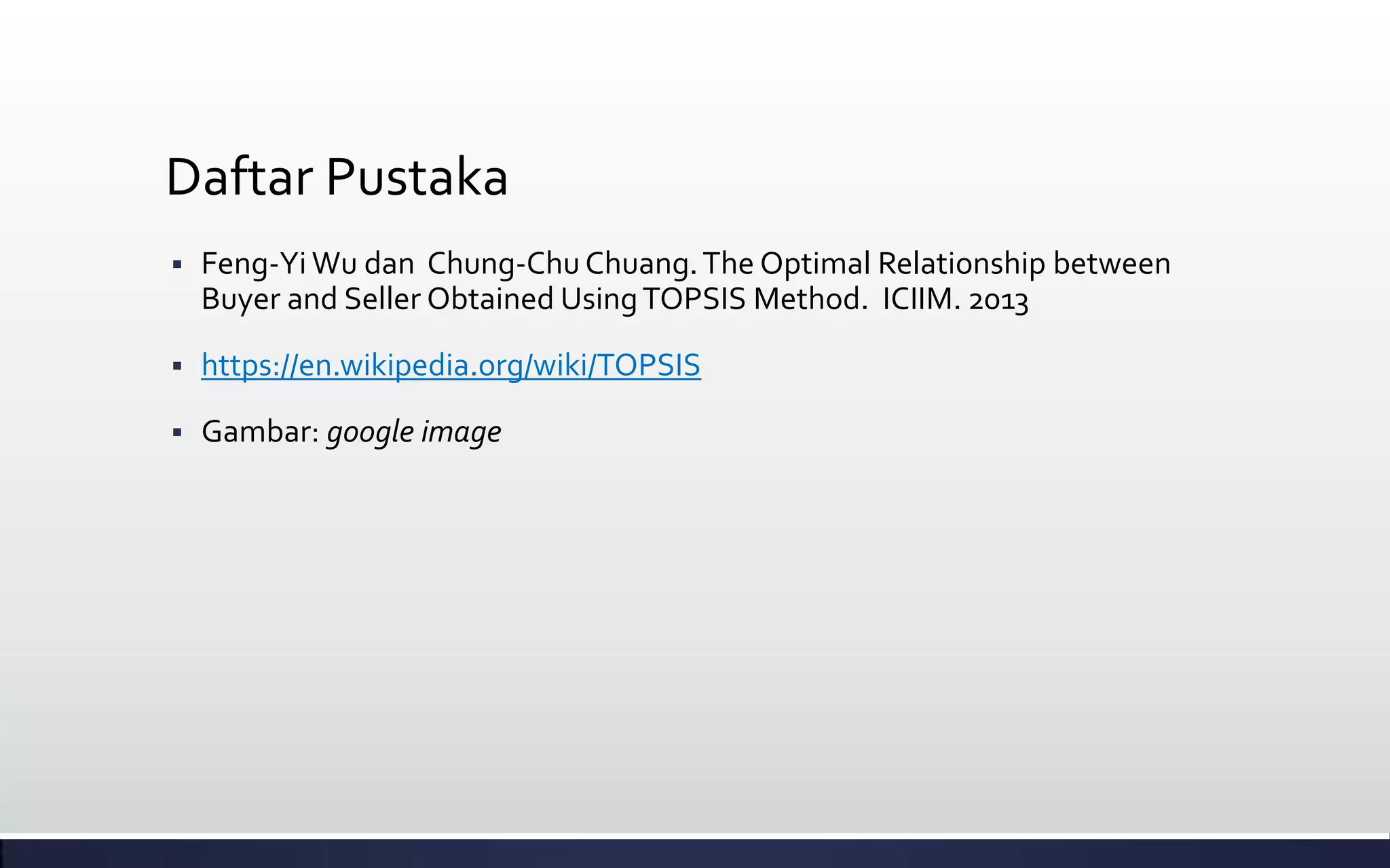 Kuliah SPK : Metode TOPSIS | PDF