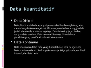 Kuliah statistika ii pertemuan 1 konsep dasar statistika | PPT