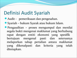 Presentation: Audit Syariah Dalam Koperasi Muslimin Oleh datuk mohamad ...