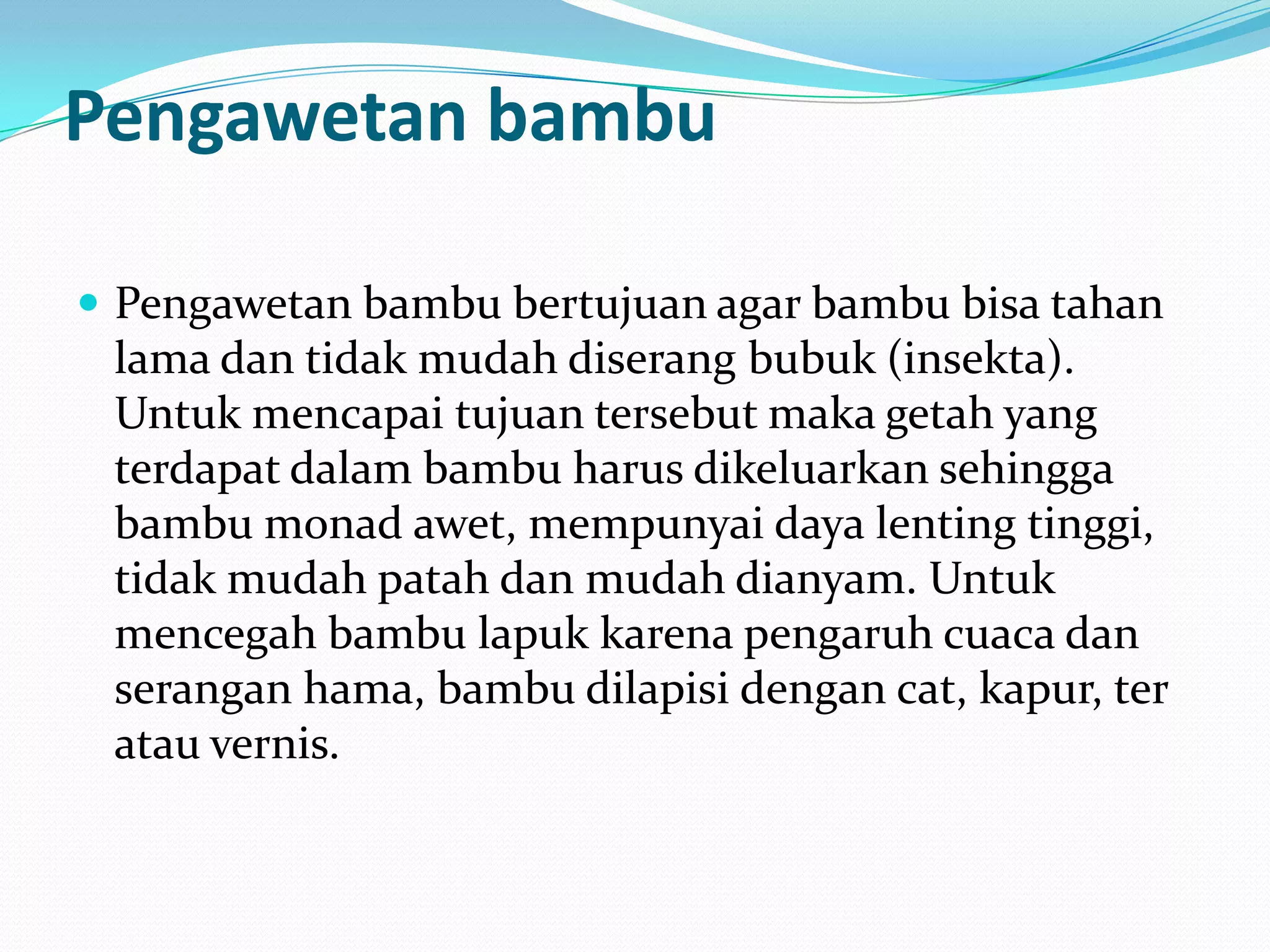 Kuliah tekbam bambu | PDF