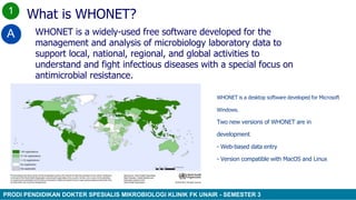 Presentasi WHONET.pptx | Operating Systems | Computer Software and Applications