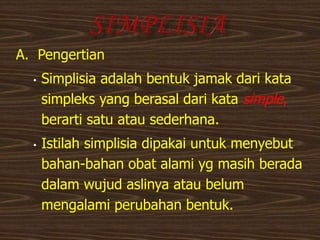 Kul ii simplisia | PPT