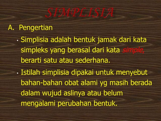 Kul ii simplisia | PPT