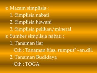 Kul ii simplisia | PPT