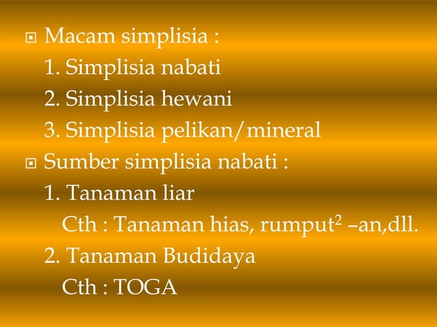 Kul ii simplisia | PPT