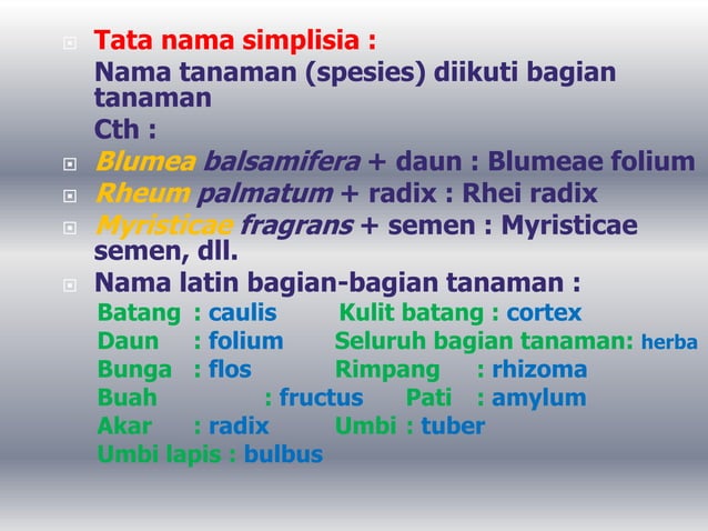 Kul ii simplisia | PPT