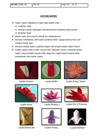 Kulinari skm kolej vokasional kangar | DOCX