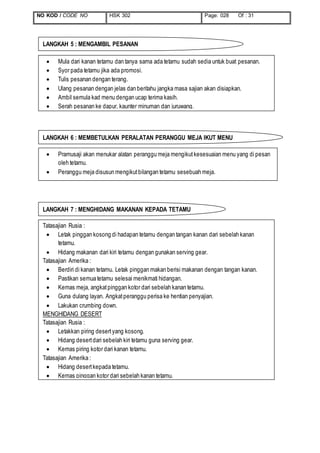 Kulinari skm kolej vokasional kangar | DOCX
