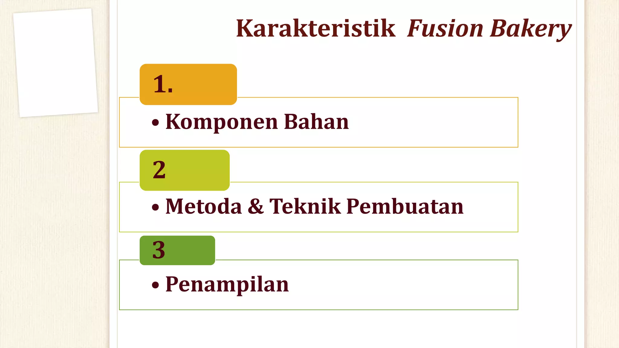Kuliner 5 kb.1 ppt - prinsip fusion bakery, pastry, gateaux, torte | PPTX