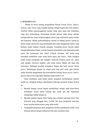 Kuliner modul 5 kb1 prinsip fusion bakery dan pastry, gateaux dan ...