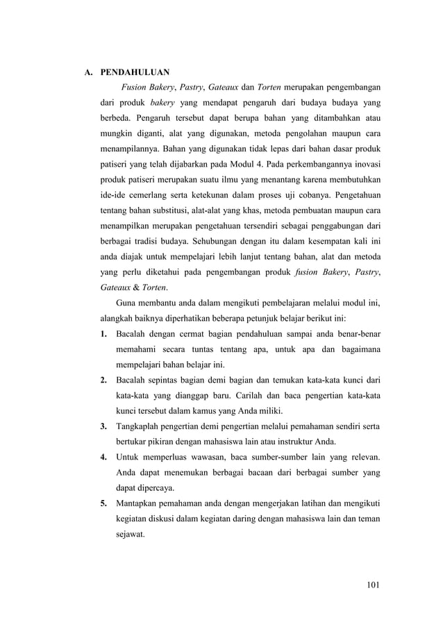 Kuliner modul 5 kb2 pengolahan fusion bakery dan pastry, gateaux, dan ...