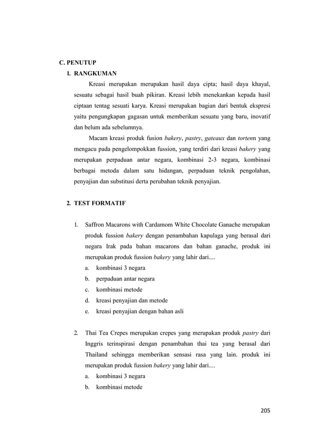 Kuliner modul 5 kb4 kreasi fusion bakery | PDF