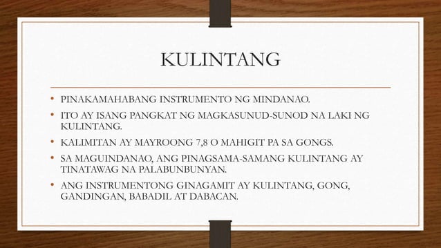 Pangkatang Kulintang | PPT