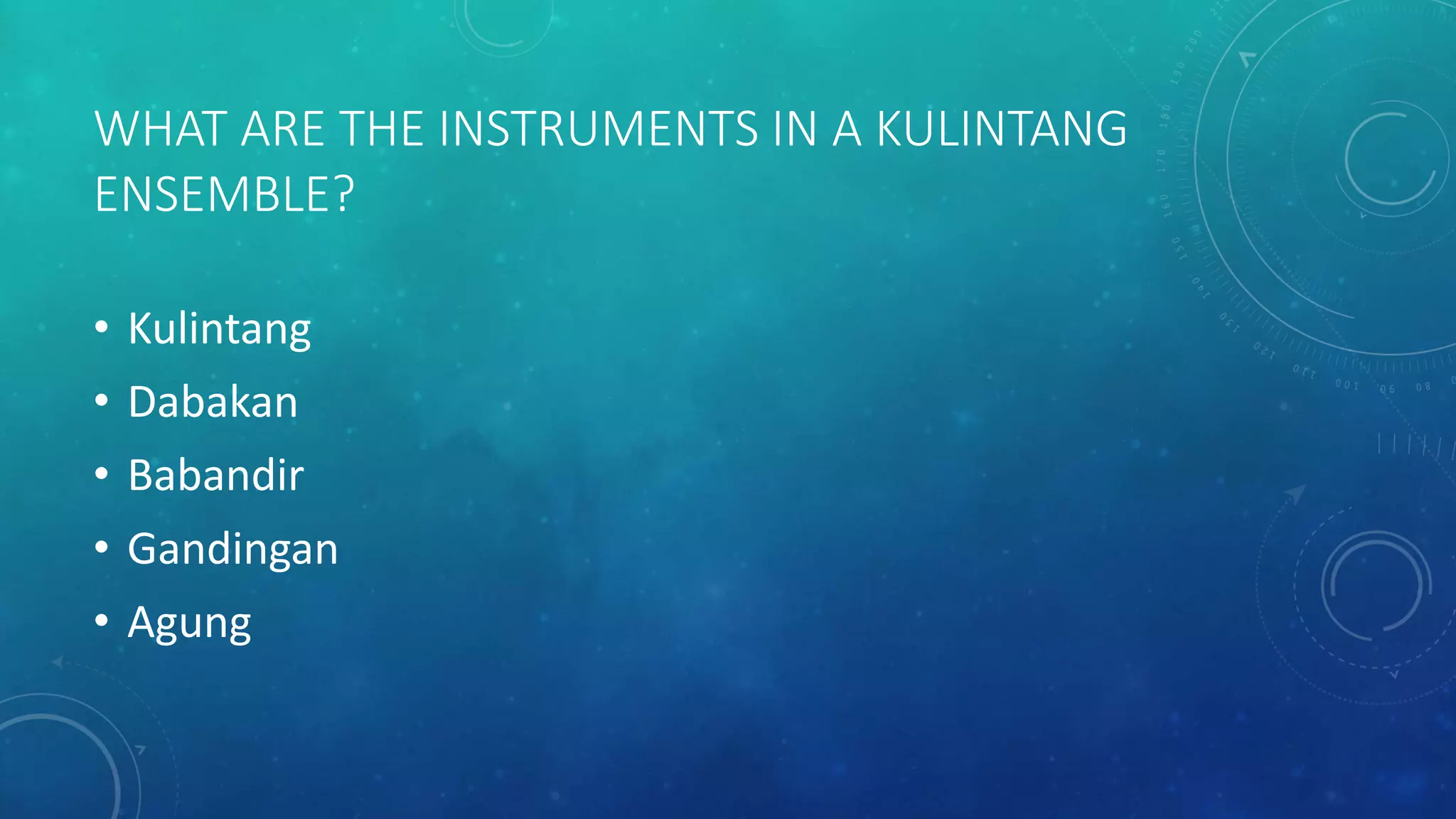 Kulintang ensemble | PPTX