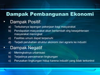 Beda Pertumbuhan dengan Pembangunan Ekonomi | PPT