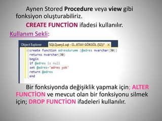 Kullanici tanimli fonksi̇yons | PPTX