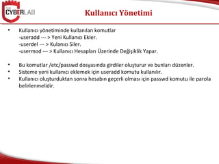 Linux 101 - Kullanıcı Yönetimi | PPT