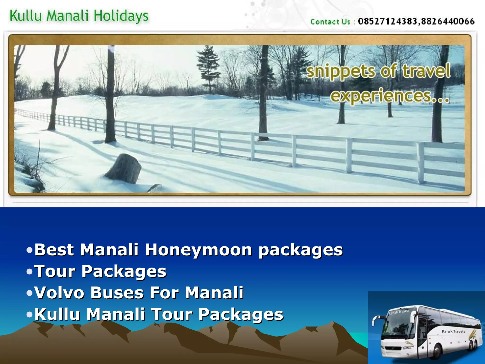 Volvo Buses For Manali | PPT