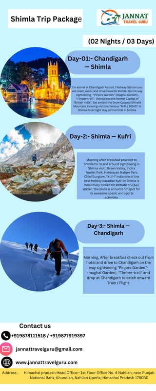 Shimla Tour Packages Book Shimla Tour and Plan your Shimla Trip | PDF