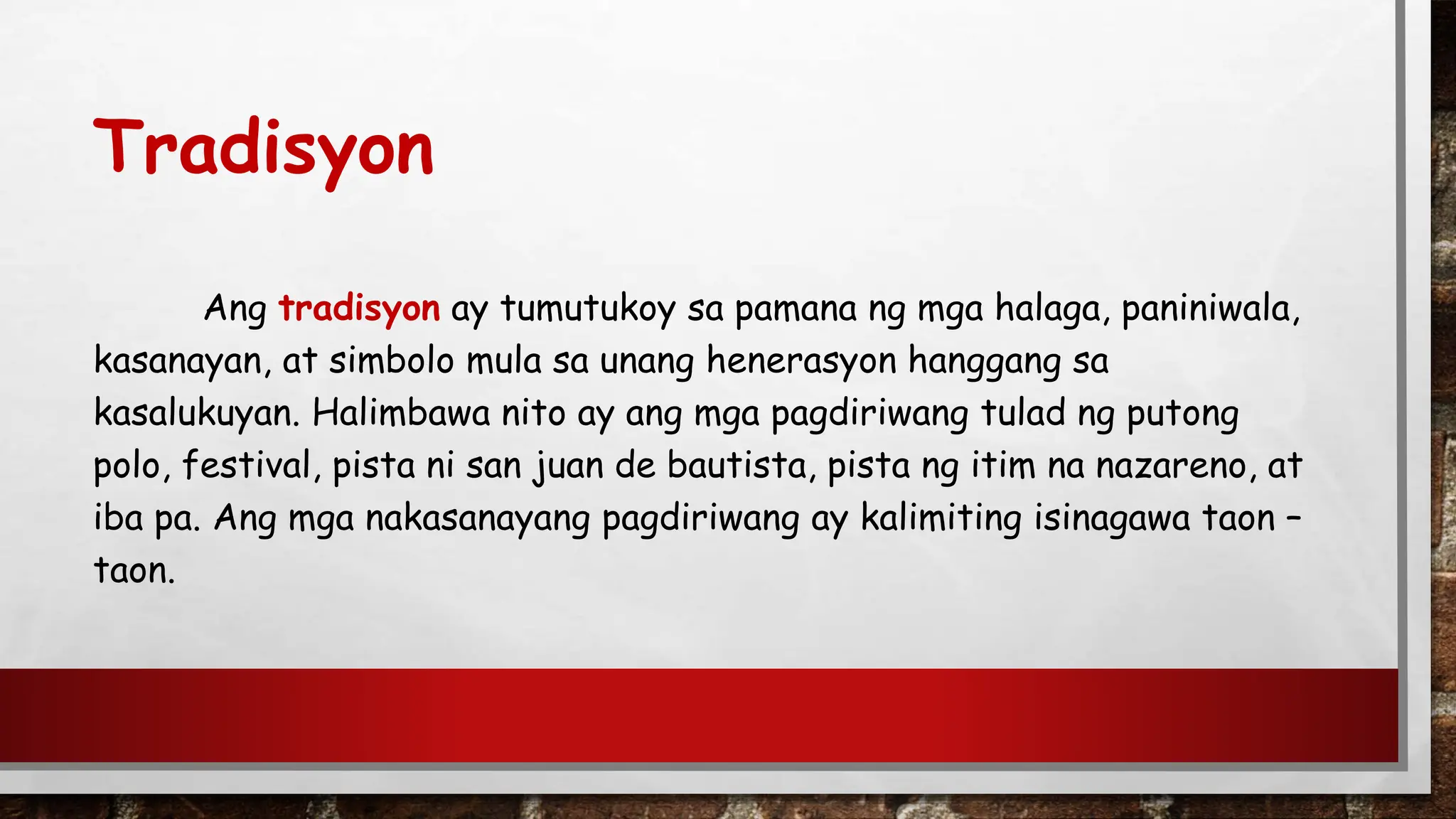 MGA KULTURA PILIPINAS NA SUMASALAMIN SA BAWAT REHIYON.pptx