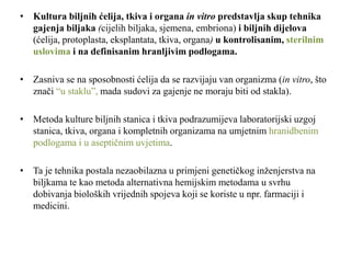 Kultura biljnih celija i tkiva | PPTX