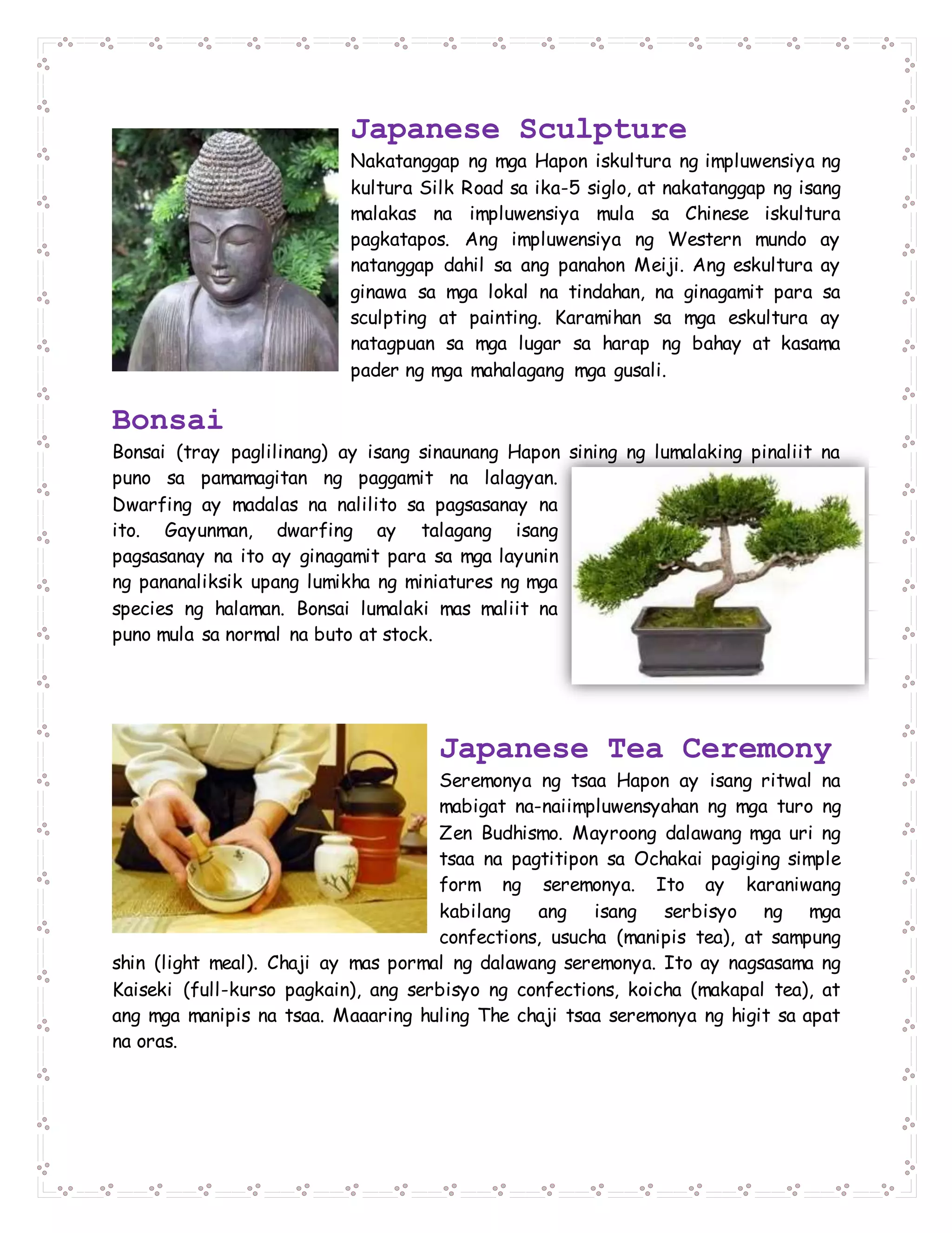 Kulturang hapon | DOCX