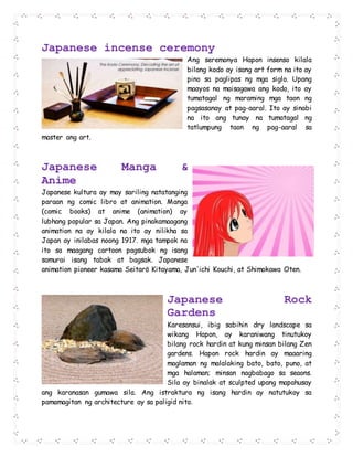 Kulturang hapon | DOCX