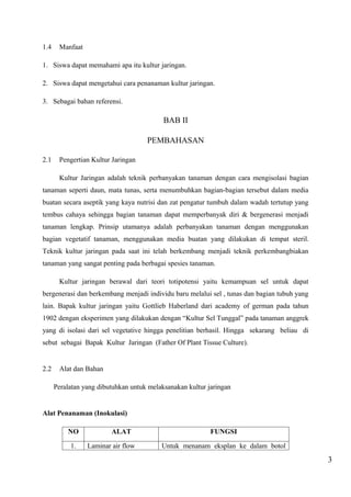KULTUR JARINGAN MAKALAH | DOC
