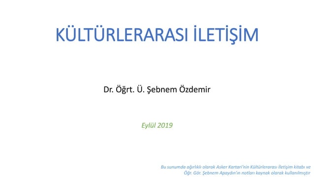 Kulturlerarasi iletisim 1 | PDF
