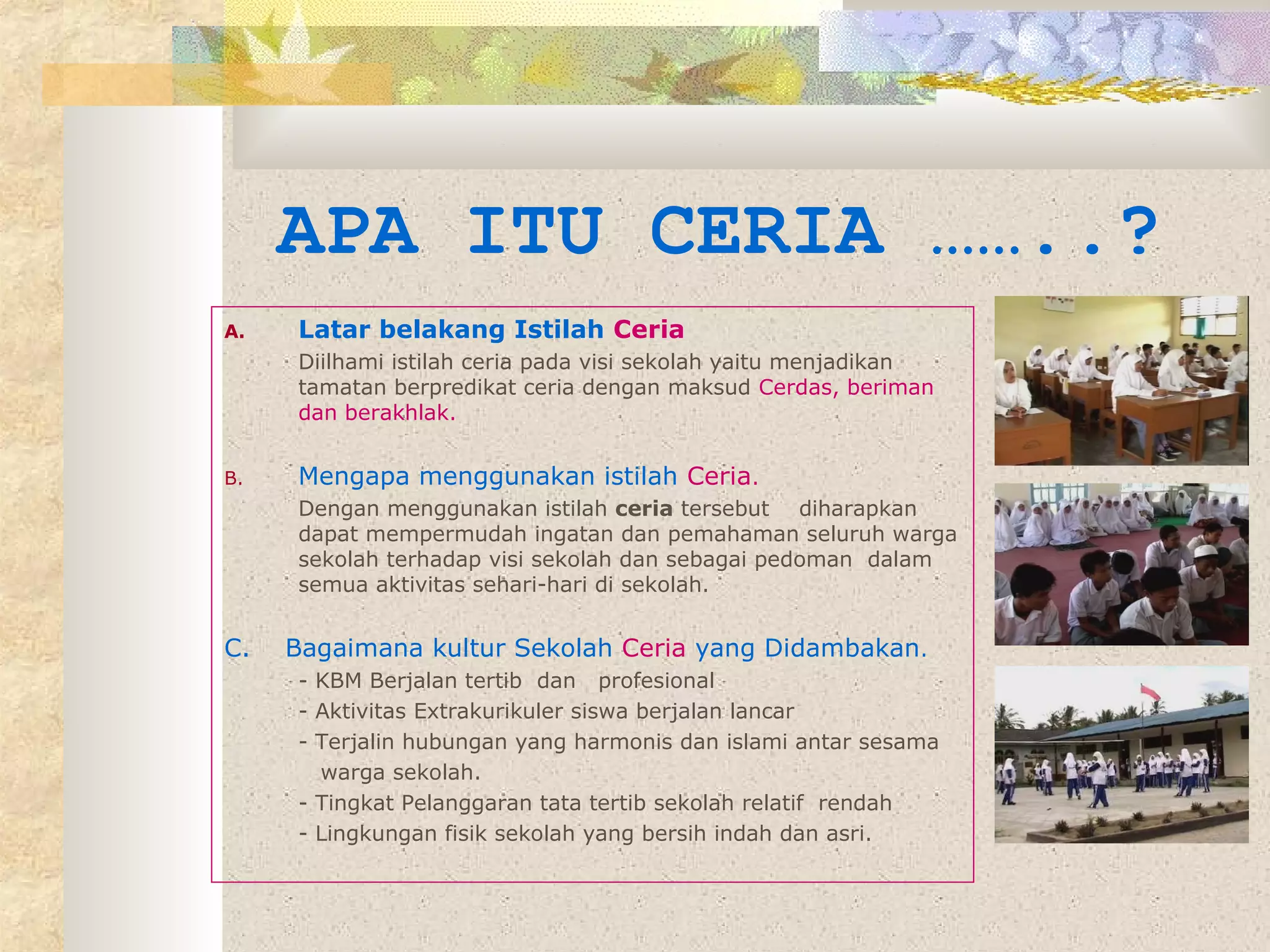 Kultur sekolah ceria | PPT