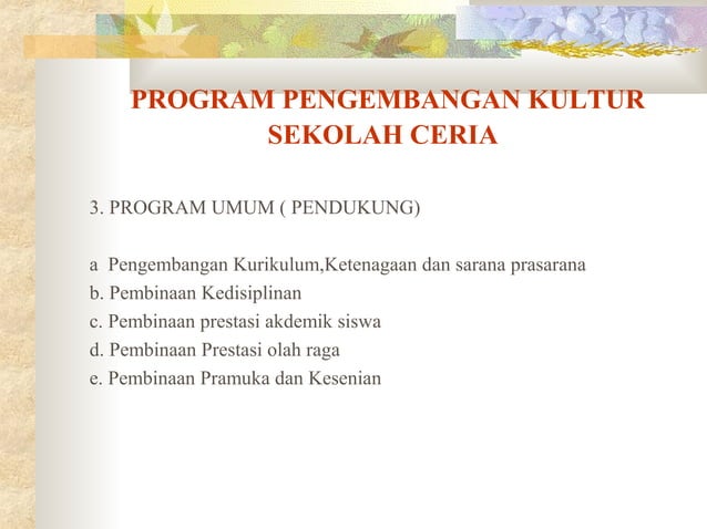 Kultur sekolah ceria | PPT