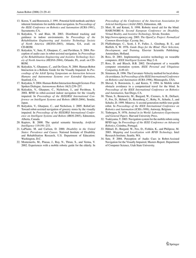 Robot-Assisted Wayfinding for the Visually Impaired in Structured ...