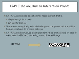 Security and User Experience: A Holistic Model for CAPTCHA Usability ...