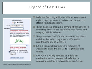 Security and User Experience: A Holistic Model for CAPTCHA Usability Issues | PPT