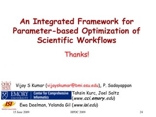 An Integrated Framework for Parameter-based Optimization of Scientific Workflows | PDF ...