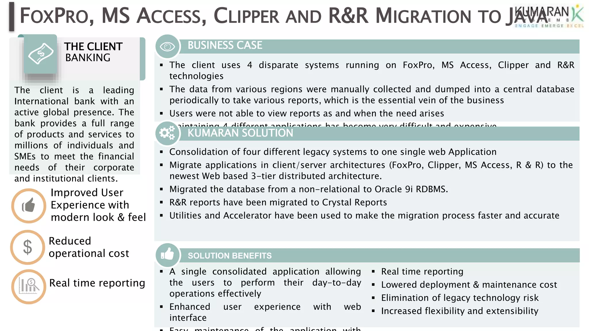 Legacy App Modernization Case Studies - Kumaran Systems | PPTX