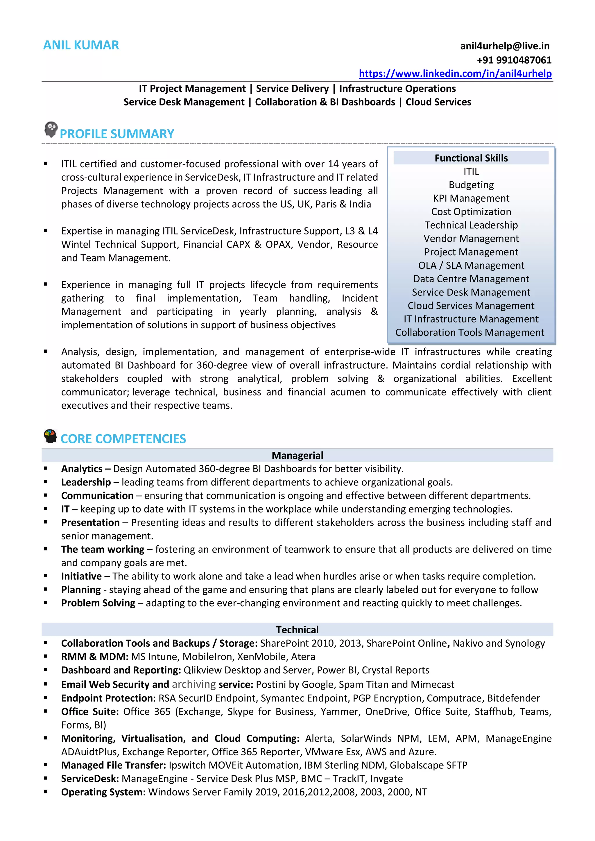 Kumar Anil Resume | PDF