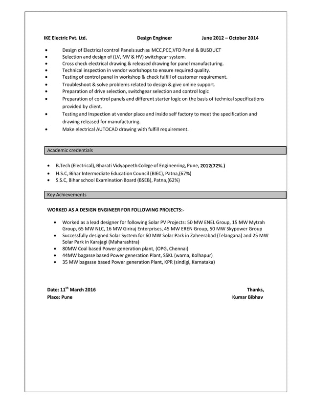 Kumar bibhav resume | PDF
