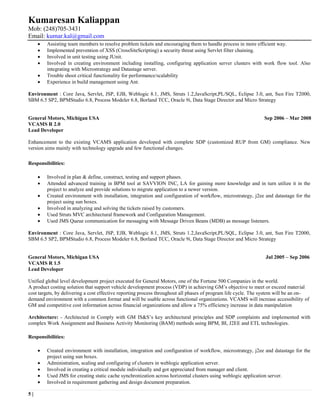 Kumaresan kaliappan resume | PDF