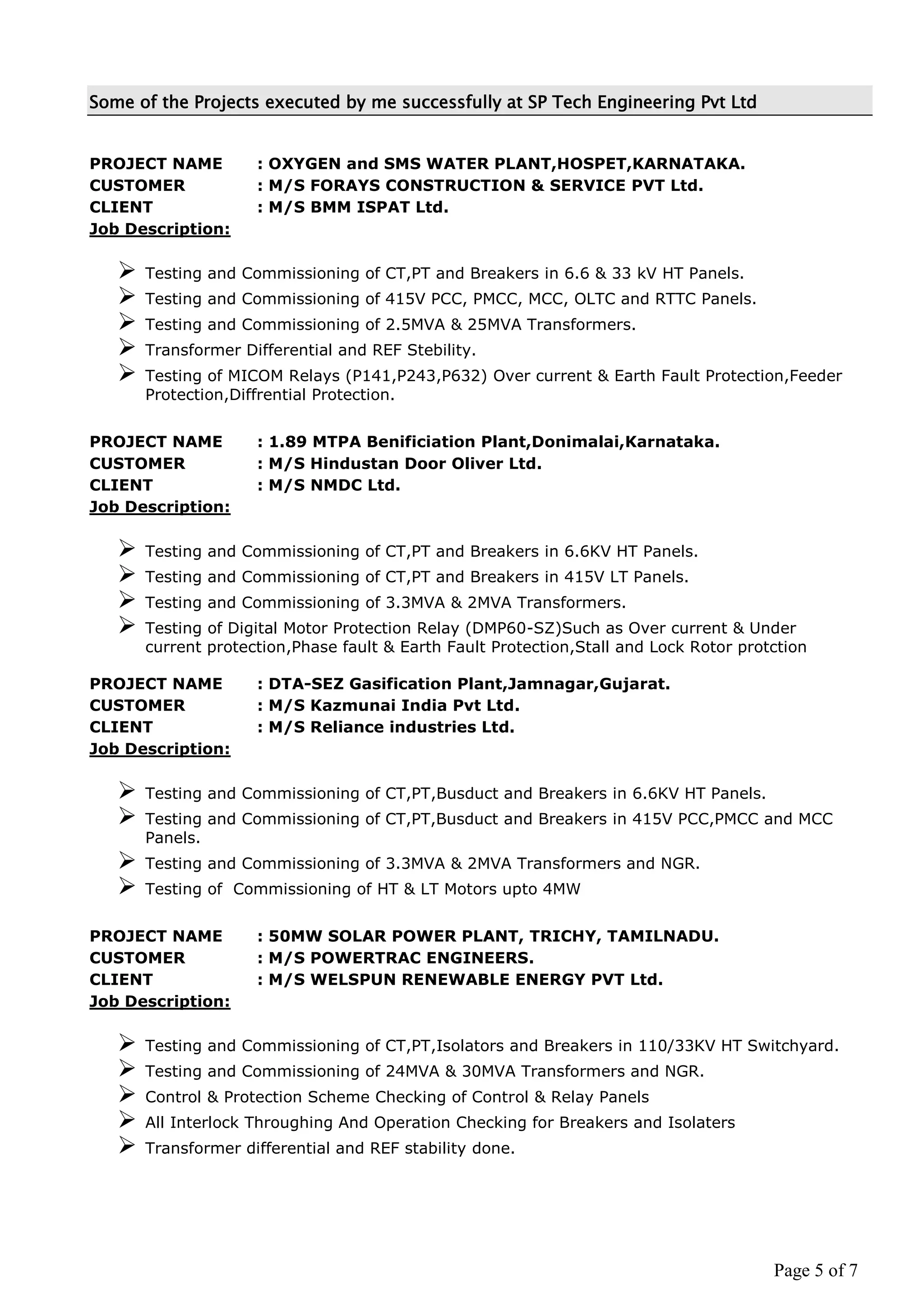 Testing & Commissioning Engineer | PDF