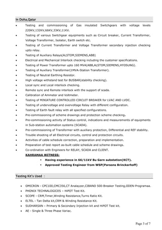 Testing & Commissioning Engineer | PDF